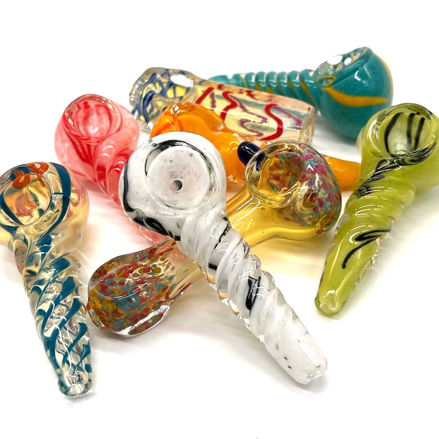 Inside out Glass Pipe 3.5" Assorted Design – Smoqueen
