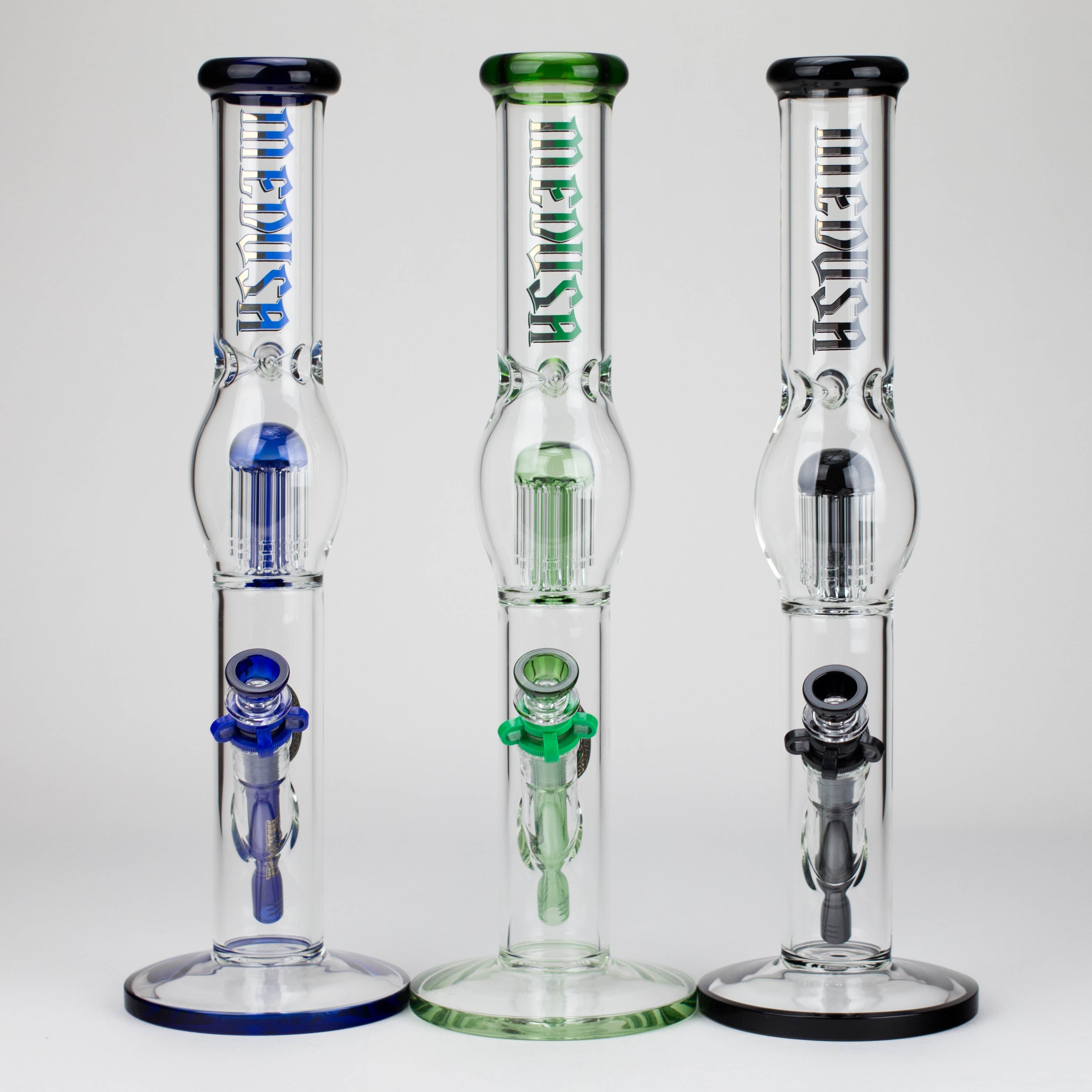 Medusa | 17" 7mm Glass Bubble Tree Perc Glass bong – Smoqueen