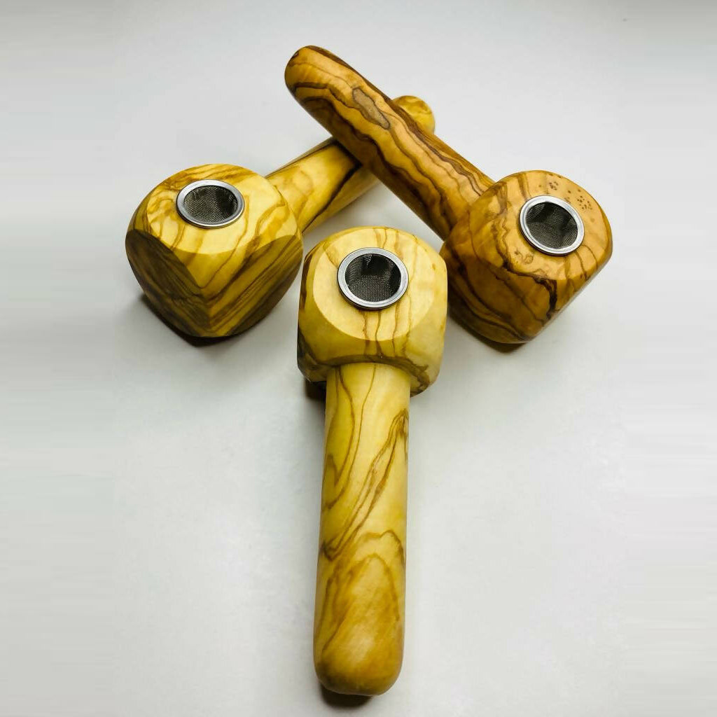 Olive Wood Apple Pipe – Smoqueen